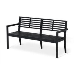 Tchibo - Gartenbank mit Armlehne - 165x57,5x87,5cm - schwarz - Akazienholz / Kunststoff