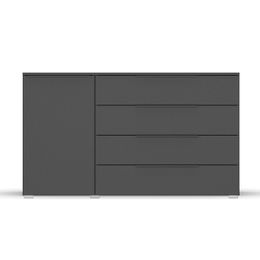 Rauch Kommode &raquo;Monostar&laquo; mit T&uuml;r und Schubladen - 140x42x81cm - grau -