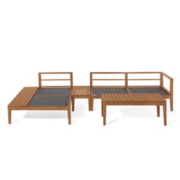 Tchibo - Teak-Lounge-Ecke - 2x80x63,5cm - dunkelblau -