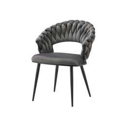 Kayoom 2 St&uuml;hle &raquo;Finesse&laquo; - 61x61x82cm - anthrazit -