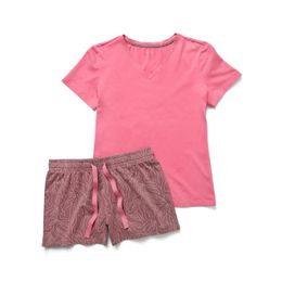 Tchibo - Shorty-Pyjama - Damen - Gr. XL - pink/print