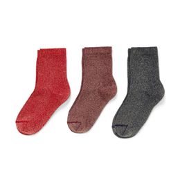 Tchibo - 3 Paar Kinder-Glitzersocken - M&auml;dchen - Gr. 39-42 - dunkelblau