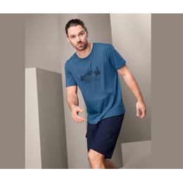 Tchibo - Funktions-T-Shirt - Herren - Gr. S - blau/print
