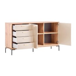 LOOKS by Wolfgang Joop Sideboard mit geradem Griff - 154,5x45x85,5cm - schwarz -