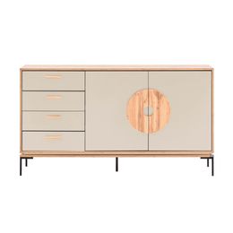 LOOKS by Wolfgang Joop Sideboard mit Griffapplikation - 154,5x45x85,5cm - schwarz -