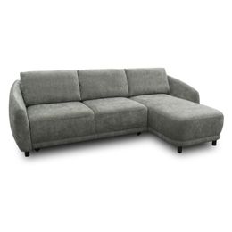 Domo Eck-Schlafsofa &raquo;Visby&laquo; - 249x158x87cm - grau - Polyester / Holz / Eichenholz