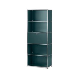 Tchibo - Hohes Regal &raquo;Cn3&laquo; mit Klappenfach - 77x40x194,5cm - chrom - Stahl / Aluminium