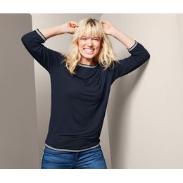 Tchibo - Blusenshirt mit 3/4-Arm - Damen - Gr. M - dunkelblau