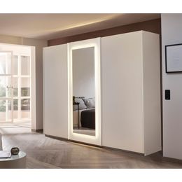 Rauch Schwebet&uuml;renschrank &raquo;Abraxxas&laquo; mit dimmbarer Spiegelbeleuchtung - 271x62x212cm - wei&szlig; -