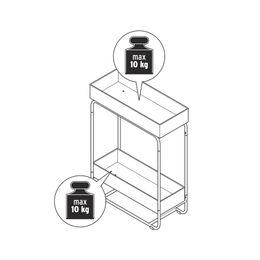 Tchibo - Plant-Box - 60x25x70,5cm - schwarz - Metall