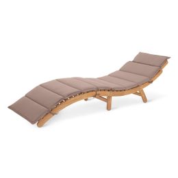 Tchibo - Zusammenklappbare Wellenliege &raquo;Lenja&laquo; - 186,5x61,5x0cm - taupe - Eukalyptusholz / Polyester