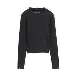Tom Tailor Kinder-Ripp-Langarmshirt - Damen - Gr. 152 - dunkelgrau