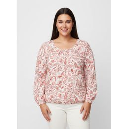 sheego Gro&szlig;e Gr&ouml;&szlig;en Schlupf-Bluse im Paisley-Dessin, ecru-rosenholz-bedruckt, Gr&ouml;&szlig;e 42 - Damen