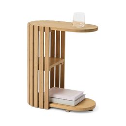 Tchibo - C-Table &raquo;Holt&laquo; aus Bambus mit Lamellenelementen - 49x26,3x56,5cm - naturfarben - Bambusholz / Stahl