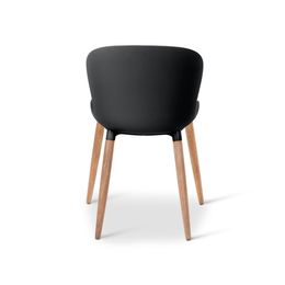 Tchibo - Schalenstuhl aus Kunststoff - 50,5x54x80cm - schwarz -