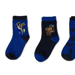 Tchibo - 3 Paar Yakari-Socken - Gr. 27-30 - dunkelblau