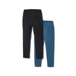 Tchibo - 2 Kinder-Jeggings &ndash; Fit &raquo;Mia&laquo; - M&auml;dchen - Gr. 134/140 - schwarz