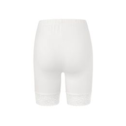 Tchibo - Radlershorts mit Spitzenborte - Damen - Gr. S - wei&szlig;