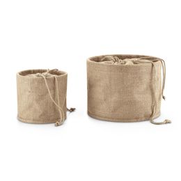Tchibo - 2 Jute-Aufbewahrungsbeutel - beige