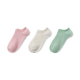 3 Paar Sneakersocken mit Ajour-Muster - Damen - Gr. 35-38 - creme