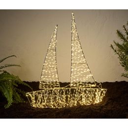 Tchibo - LED-3D-Outdoor-Boot - 50x14x53cm - schwarz - Edelstahl
