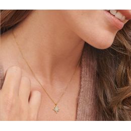 Tchibo - Gold-Kette Stern mit Zirkonia - wei&szlig;