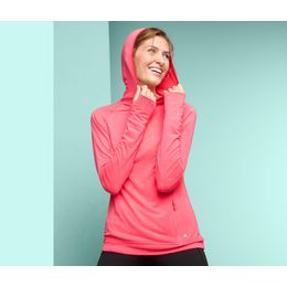 Tchibo - Langarm-Laufshirt mit Kapuze - Damen - Gr. M - orange