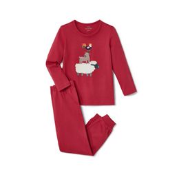 Tchibo - Kleinkind-Pyjama - Mädchen - Gr. 122/128 - rot