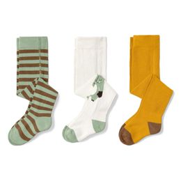 Tchibo - 3 Paar Strumpfhosen - Kinder - Gr. 98/104 - wei&szlig;/jacquard