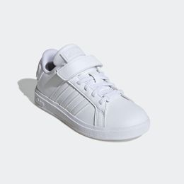Sneaker adidas Sportswear "ADIDAS STAR WARS GRAND COURT 2.0 KIDS SCHUH", Kinder, Gr. 35, weiß (cloud weiß, cloud weiß, cloud weiß), Synthetik, Schuhe, Design auf den Spuren des adidas Superstar