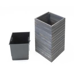 Tchibo - Pflanzgef&auml;&szlig; mit Topf - 33x33x56cm - dunkelgrau -