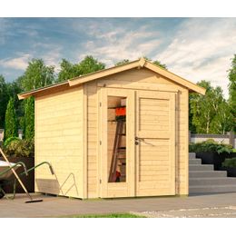 Weka Ger&auml;tehaus mit Fenster - 260x233x238cm - naturfarben -
