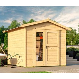 Weka Ger&auml;tehaus mit Fenster - 280x263x238cm - naturfarben -