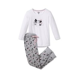 Tchibo - Pyjama &raquo;Disney&laquo; - Damen - Gr. XL - wei&szlig;/print