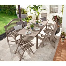 Tchibo - 3-Sitzer-Gartenbank - 150x65x104cm - grau -