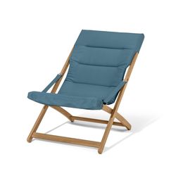 Tchibo - Faltbarer Relax-Sessel - 64x98,5x79cm - blaugrau - Akazienholz / Polyester / Polyurethan