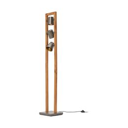 Trio Stehleuchte »Bell« - 30x88,5x17,5cm - braun - Holz / Metall