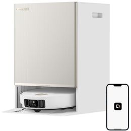 DREAME Saugroboter "mit Wischfunktion Matrix 10 Ultra White", weiß, B:41,6cm H:58,9cm T:45,7cm, Saugroboter, Mop-Wechsel, drei Reinigungsmittel, überwindet Hindernisse, 30.000 Pa, Topseller