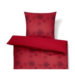 Tchibo - Microfaser-Flanell-Bettw&auml;sche - rot
