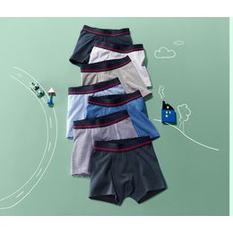 Tchibo - 7 Jungen-Slipboxer - Jungen - Gr. 110/116 - dunkelblau/gestreift