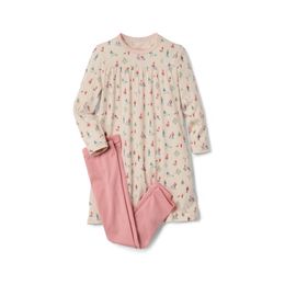 Tchibo - Kinder-Nachthemd mit Leggings - M&auml;dchen - Gr. 122/128 - wei&szlig;/print