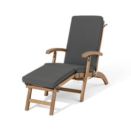 Tchibo - Deckchair mit ausziehbarer Fußlehne - 59x104x81,5cm - anthrazit - Akazienholz / Polyester / Polyurethan