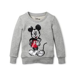 Tchibo - Sweatshirt &raquo;Disney&laquo; mit Wendepailletten - M&auml;dchen - Gr. 122/128 - grau