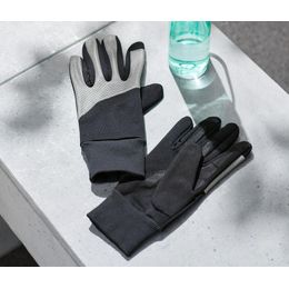 Tchibo - Windprotection-Handschuhe mit Reflektorbesatz - Unisex - Gr. 7,5 - silber