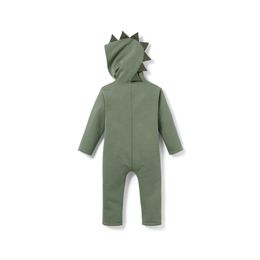 Tchibo - Kinder-Sweat-Overall mit Dino-Applikation - Kinder - Gr. 98/104 - dunkelgr&uuml;n