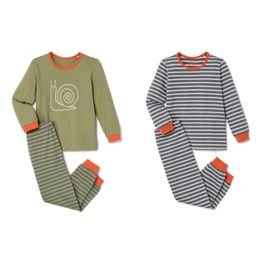 Tchibo - 2 Kleinkinder-Pyjamas - Herren - Gr. 86/92 - weiß