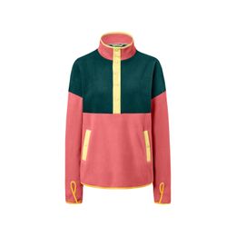 Tchibo - Fleecepullover mit Knopfleiste - Damen - Gr. M - dunkelgrün