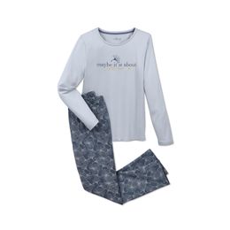 Tchibo - Pyjama - Damen - Gr. XL - blau/print