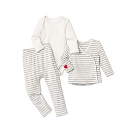 Tchibo - Baby-Starter-Set aus Bio-Baumwolle - Baby - Gr. 74/80 - weiß/gestreift