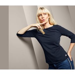 Tchibo - Shirt mit 3/4-Arm - Damen - Gr. M - dunkelblau